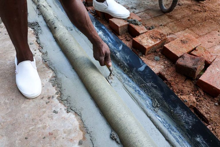 Making a concrete storm water drain | DIY Blog